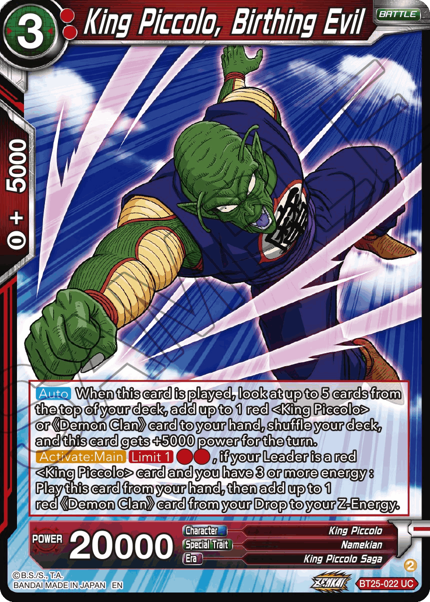 king piccolo | Created by Márk - DBS Deckplanet